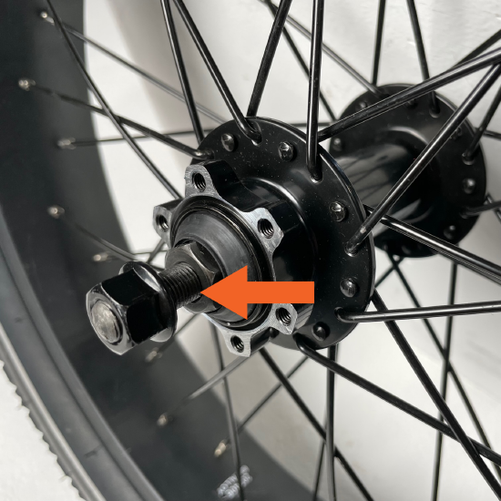 Front wheel with bolt on axle installation instructions
